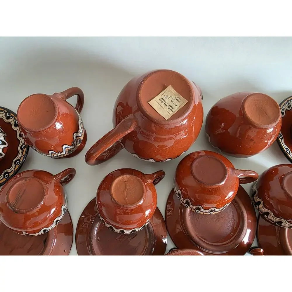 Unbranded | Kitchen | Bulgarian Troyan Pottery Hand Painted Tea Set 5 ...